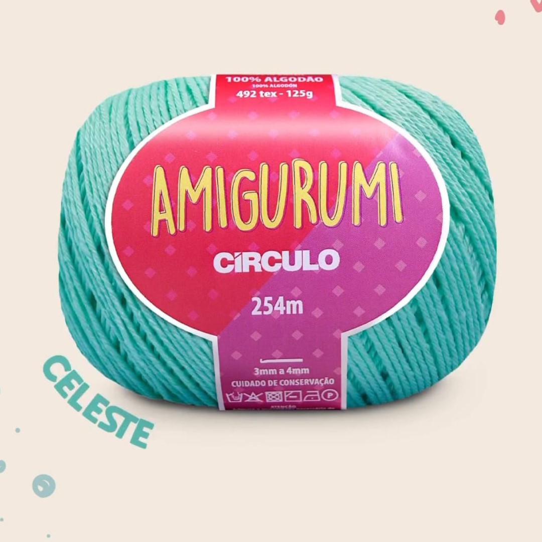 Linha Amigurumi Círculo 5091 (Celeste) | Dê Crochê - Ateliê & Retrosaria