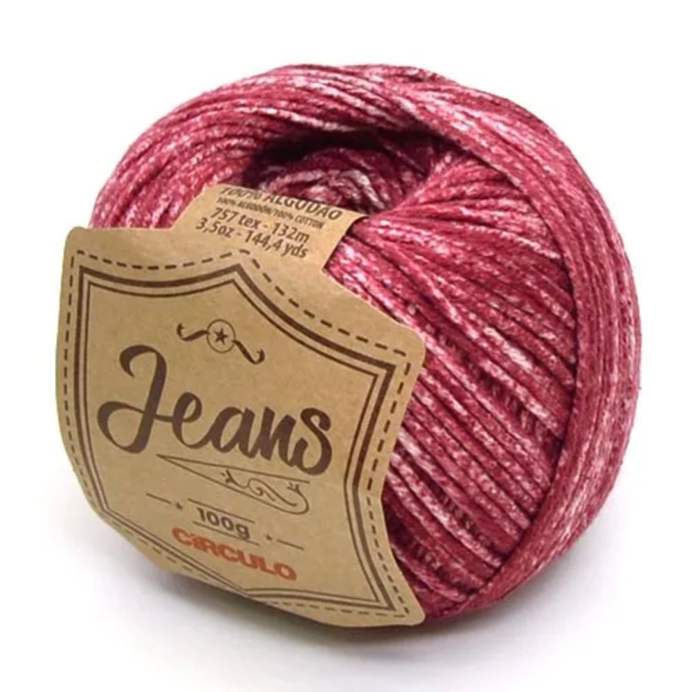 Fio Jeans Circulo 8752 (Bordô) | Dê Crochê - Ateliê & Retrosaria