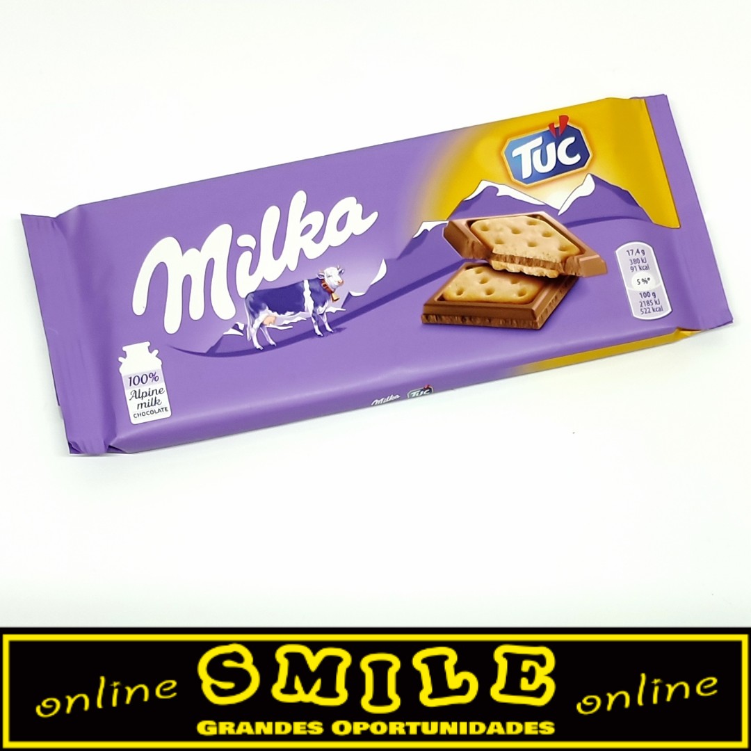 Tablete Chocolate TUC 87g- Milka | Smile - Grandes Oportunidades